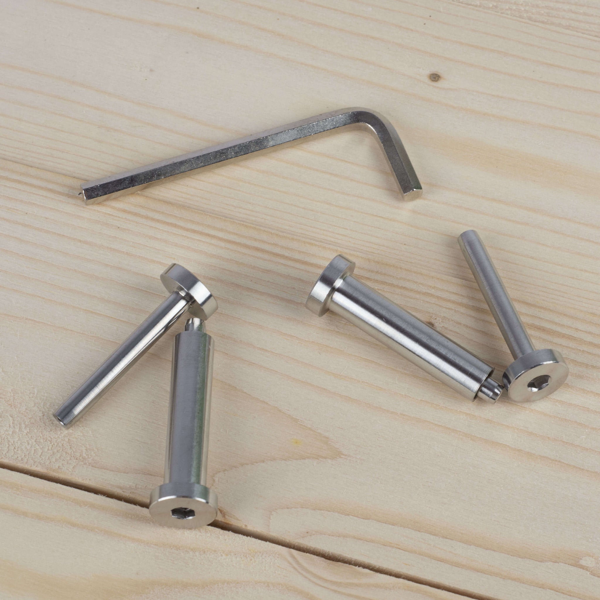 Senmit Invisible Stud & Stud Receiver for 1/8" Cable Deck Railing, Thr