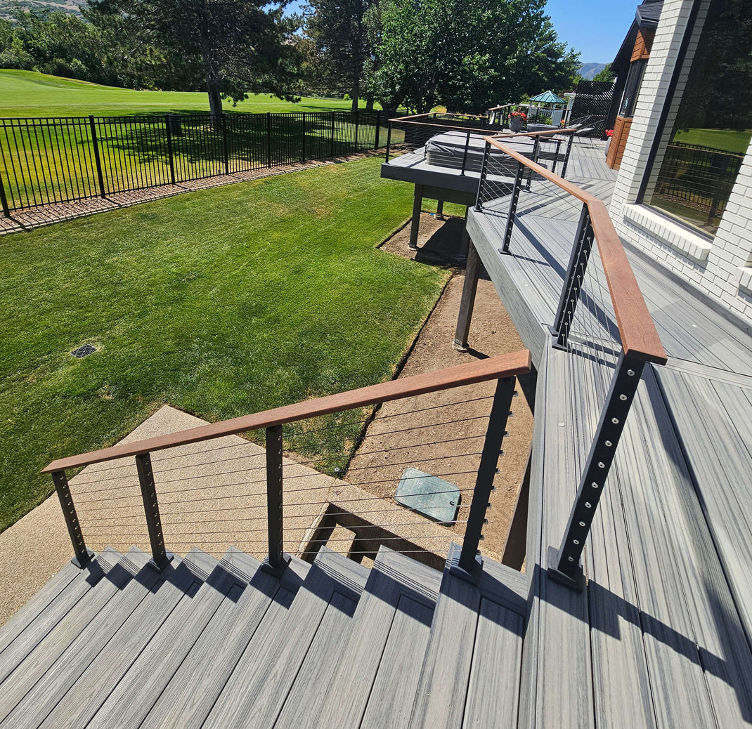 Stainless Steel Cable Railing Top Railing – Senmit