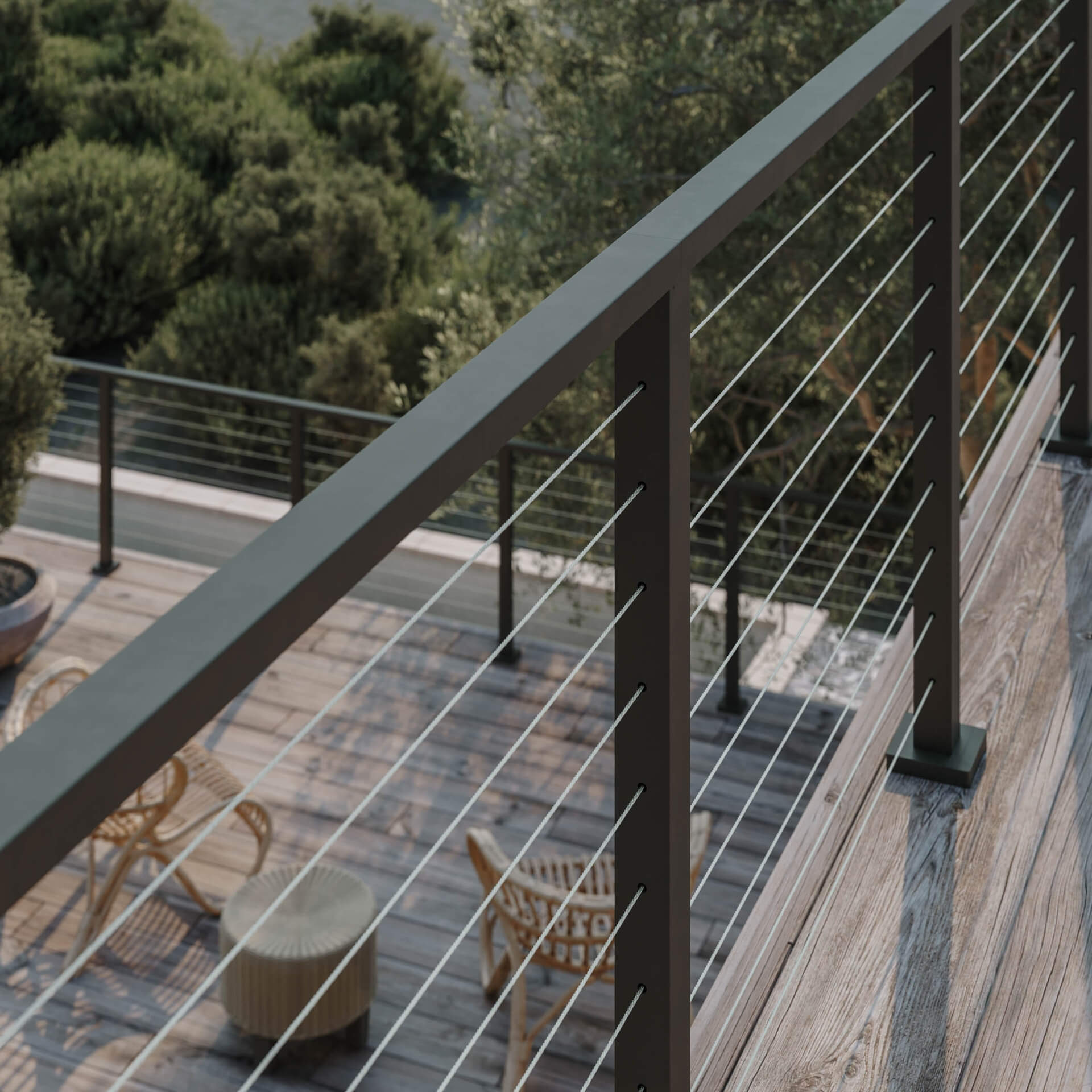 Metal Cable Railing Systems for Decks, Stairs, and Balcony - Senmit ...