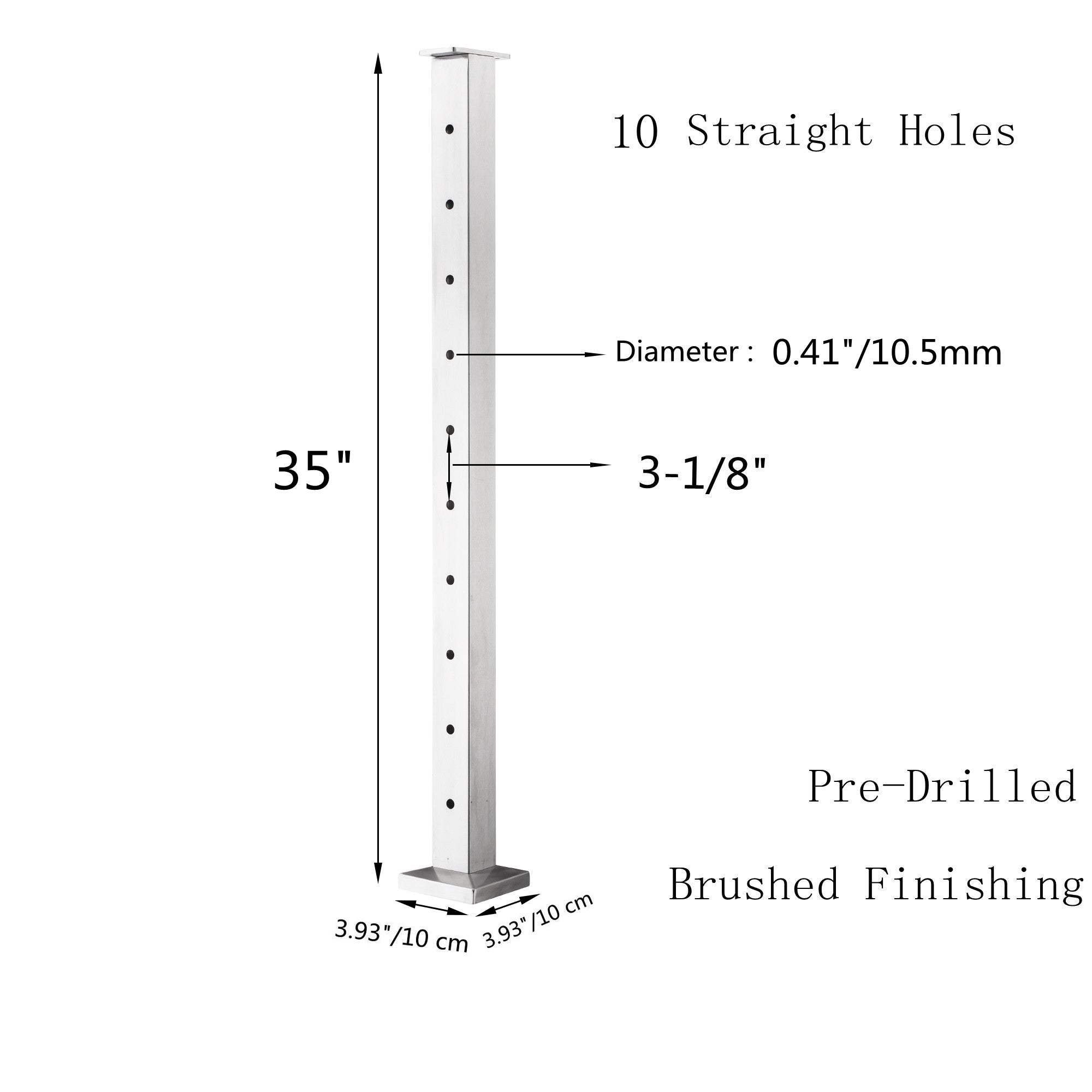 Surface Mount Stainless Steel Post System – Senmit